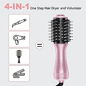 DAN Technology one Step Hair Dryer and volumizer,Small Blow Dryer Brush,2 inch Lightweight Electric Brush Hair, Blow Dry Round Brush,Ceramic hot Brush & Styler,Small Brush Hair dryers for Women…