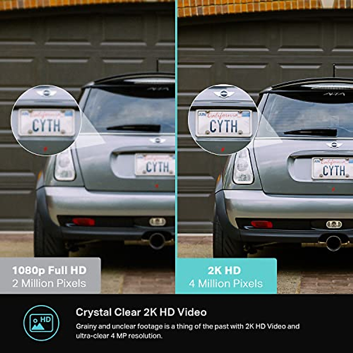 Kasa 4MP 2K Security Camera Outdoor Wired & 2K Security Camera for Baby Monitor Pan Tilt, 4MP HD Indoor Camera with Motion Detection, Two-Way Audio, Night Vision