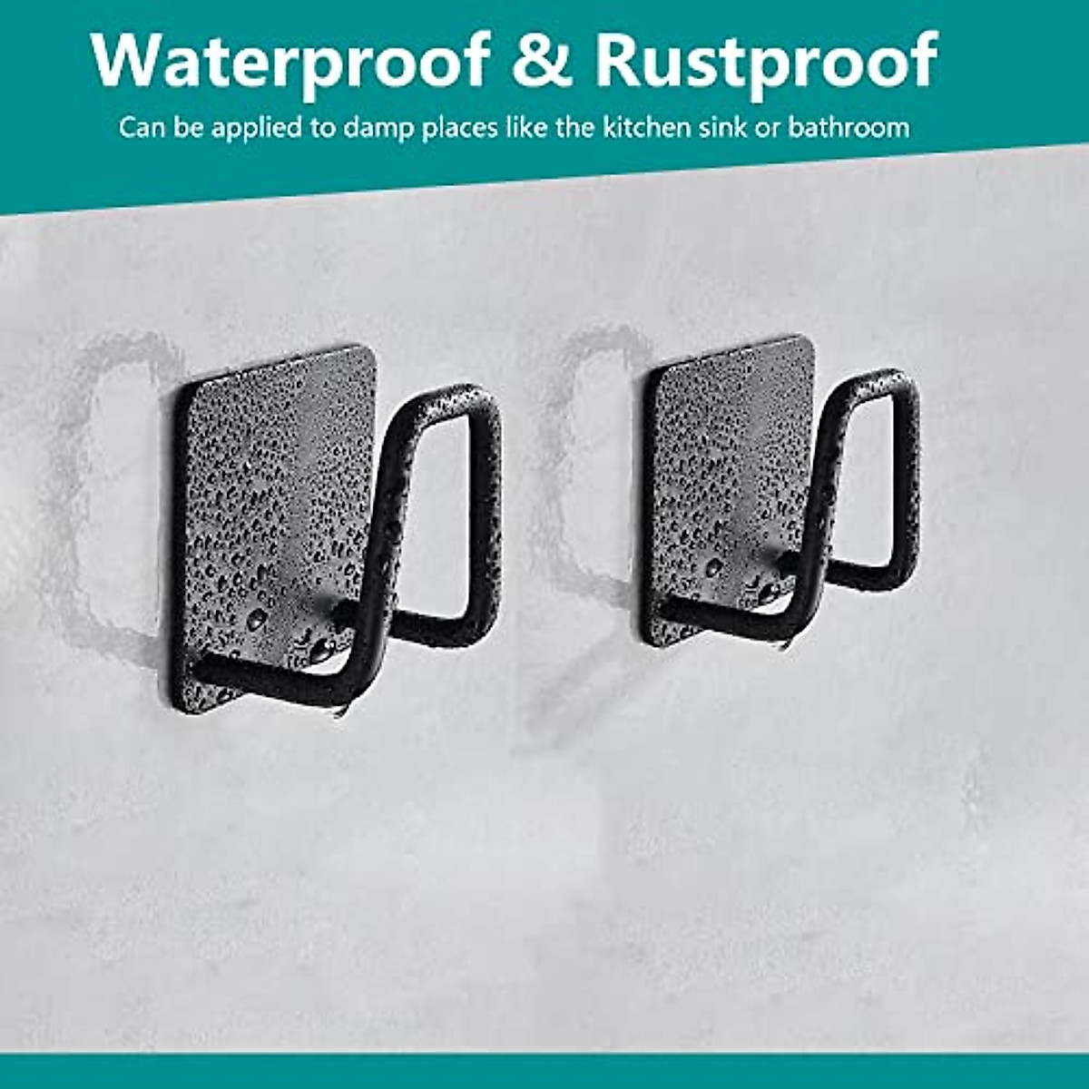 Hesento 2Pcs Sponge Holder for Kitchen Sink, Strong Load Bearing Small Sponge Holder, SUS304 Stainless Steel Adhesive Caddy Dish Sponge Holder - Waterproof Quick Drying(Black)