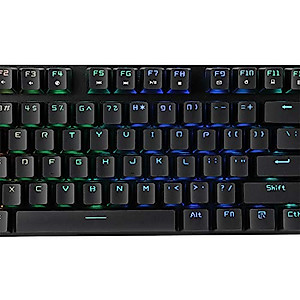 Adesso RGB Programmable Mechanical Gaming Keyboard with Detachable Magnetic Palmrest, 108 Keys, Black