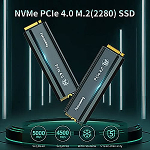 fanxiang S660 2TB PCIe 4.0 NVMe SSD M.2 2280 Internal Solid State Drive - with Heatsink, Up to 4800MB/s, Perfectly Compatible with PS5, Dynamic SLC Cache