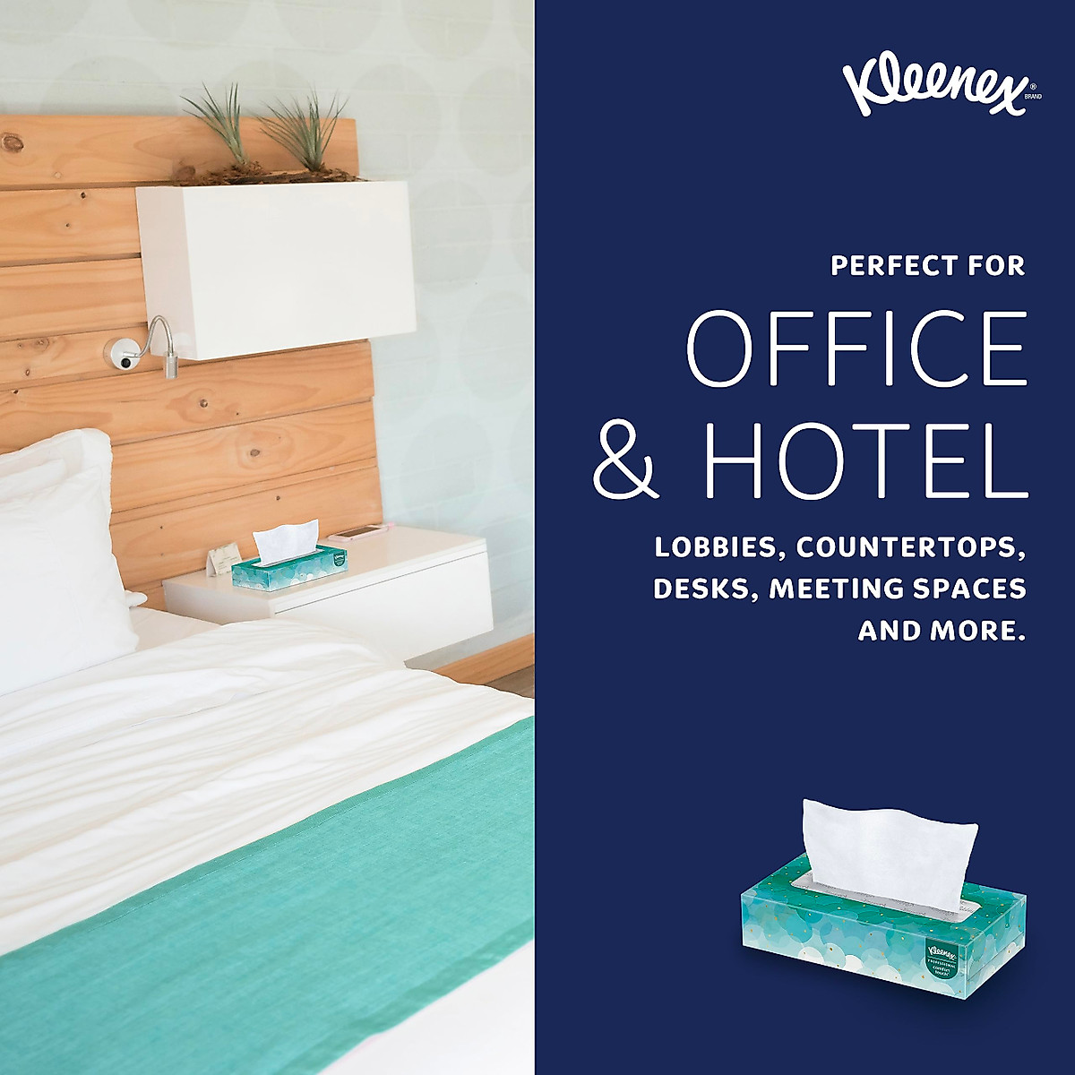 Kleenex Professional Facial Tissue for Business (21400), Flat Tissue Boxes, 36 Boxes / Case, 100 Tissues / Box, 3,600 Tissues / Case