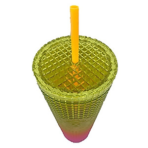 Starbucks Cold Cup Tumbler Venti 24 oz Summer 2022 (Lemon Pink Gradient)