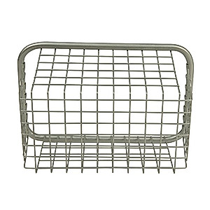 Spectrum Diversified Avery Small Bin for Storage and Organization Basket, 1 Count (Pack of 1), Nickel