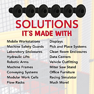 8020, 3342, 10 Series, 1/4-20 x 0.5 Inch 1/2 Inch Flanged Button Head Socket Cap Screw (FBHSCS) (25 Pack) Bolt Hardware Pack for 8020 Aluminum Extrusions