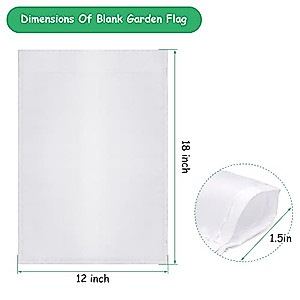 6Pcs Blank Garden Flags, Anglecai 18×12 Inch Polyester Blank Garden Flag for Sublimation Blank Garden Flags for Heat Transfer Vinyl DIY Lawn Garden Flags for Embroidery Yard Home Holiday Decoration