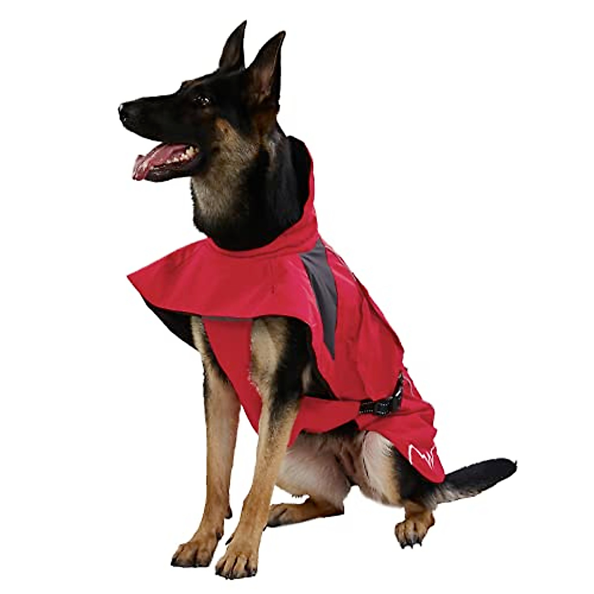 Wantdo Large Dog Padded Rain Jacket Waterproof Warm Winter Jacket Refletive Size 23 Red