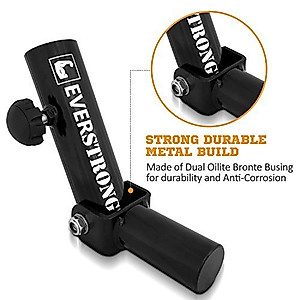 EVERSTRONG Elite Heavy Duty T-Bar Row Olympic Bars - Landmine Attachment for Barbell Workouts - Robust Steel Base for Home and Gym Fitness - Designed for 2-inch Olympic Barbell