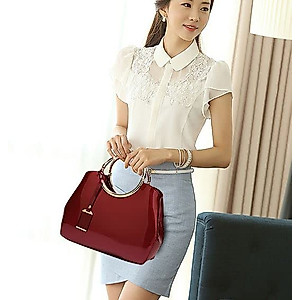 Women's Clutch Bag Chic Tote Handbag Shoulder Bag Solid Color Crossbody Bag