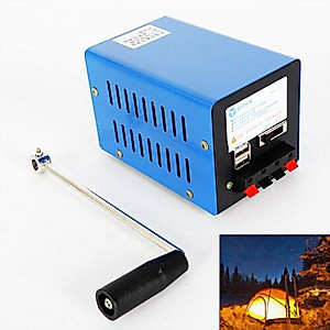 Hand Crank Generator Portable Emergency Hand Power USB Charging Generator Outdoor Multifunction Manual Crank Generator for Travel Camping Hiking Survial