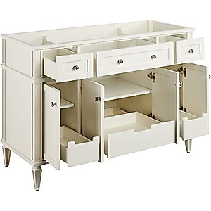 Signature Hardware 953348-48-RUMB-0 Elmdale 48" Free Standing Single Vanity Cabinet Set with Mahogany Cabinet, Vanity Top and Rectangular Undermount Sink - No Faucet Holes