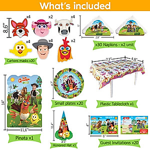 LA GRANJA DE ZENON Supply Birthday | Party Decorations Set serves 20 for Creating Theme Party