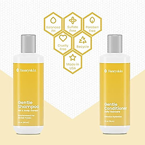 Hair Growth Shampoo and Conditioner for Men and Women with Manuka Honey - Best for Thinning Hair and Hair loss - Sulfate-Free Shampoo and Conditioner for Color-Treated Hair and Hydrating Shampoo (4oz)