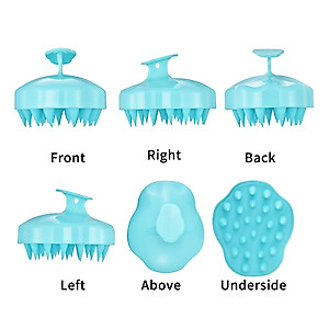 ENCO Scalp Massager,Shampoo Brush,Scalp Massager Shampoo Brush,Scalp Brush,Scalp Scrubber,Scalp Massager Hair Growth,Hair Massager,with Soft Silicone Hair Brush,Suitable for Women, Men, Pets (Green)