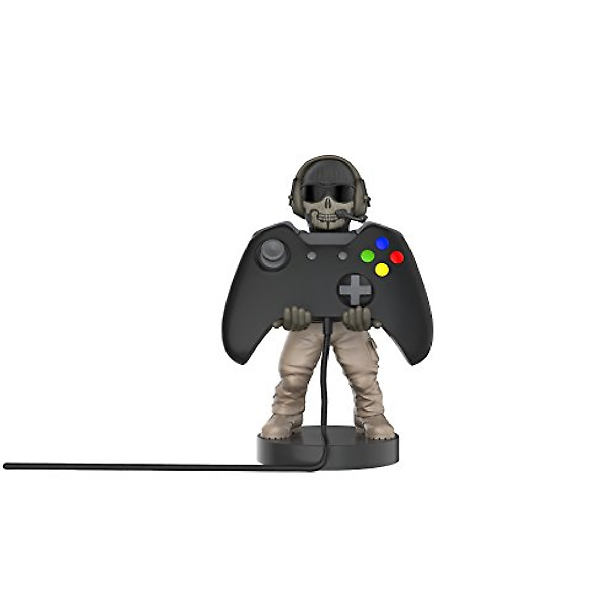 Power Up Factory Exquisite Gaming: Call of Duty: Lt. Simon "Ghost" Riley - Original Mobile Phone & Gaming Controller Holder, Device Stand, Cable Guys, Licensed Figure