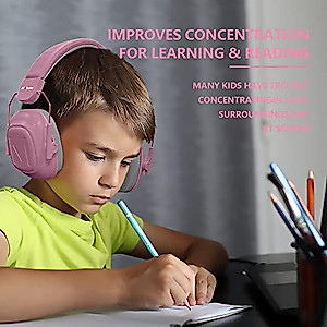 Mokata Baby Kids Earmuffs Hearing Protection Noise Cancelling Headphones Adjustable Fit for 3 Months to 2-18 Years Ages Pink
