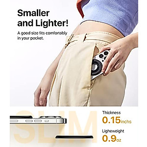 andobil Magnetic Phone Grip for Magsafe [Drop Protection] Strong Magnetic Finger Phone Ring Holder Compatible with Magsafe Accessories, iPhone 14 Plus 13 12, Pro, Pro Max, All Cell Phones, Black