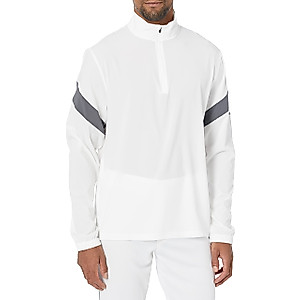 Mizuno Long Sleeve Hitting Jacket, White-Shade, Large