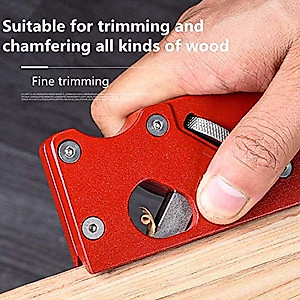 Haguka Woodworking Edge Corner Plane, Block Planer 45 Degree Manual Metal Manual Wood Planer Plane for Chamfering and Trimming (Blue)