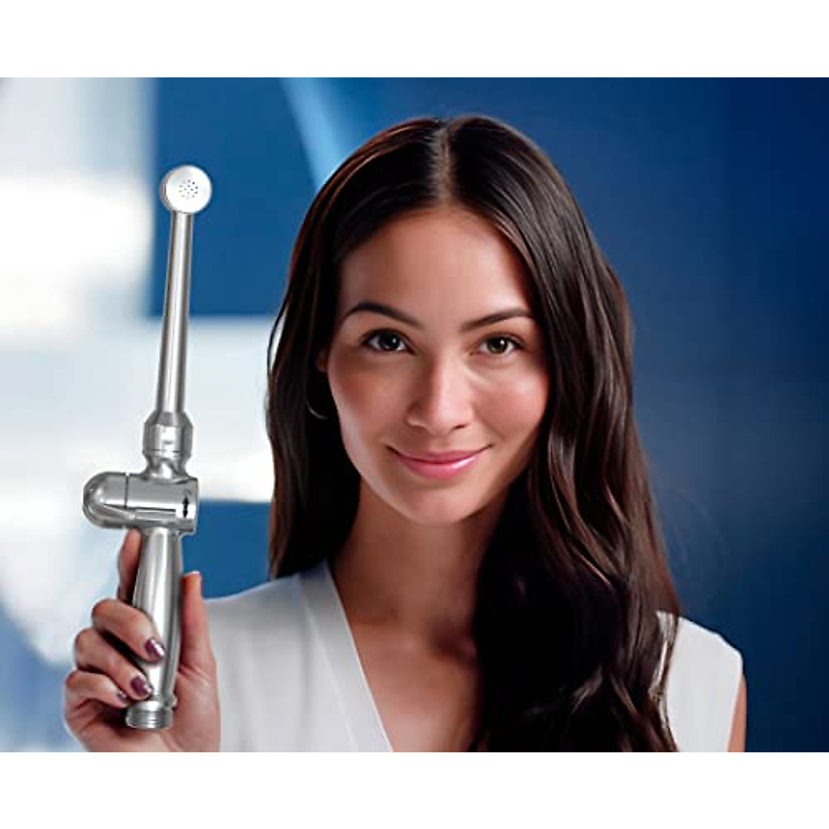 RinseWorks- All Brass Aquaus 360 Handheld Bidet Sprayer for Toilet - NSF Plumbing Code Certified Legal Installation Ergonomic Dual Thumb Pressure Controls- 3”-11” Spray Reach 5 Year Warranty