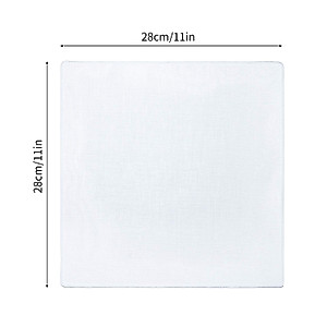 Boao 30 Pack Women White Soft Handkerchief Ladies Hankies DIY Wedding Hankies