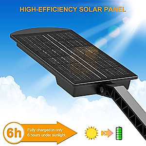 KOMRT 4 Pack Outdoor Solar Lights 168 LEDs Solar Motion Sensor Lights 6500K Security Flood Light Luces Solares for Front Door, Yard, Garage, Deck