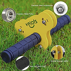 Velots Ziplines Kits for Backyard, 160FT 140FT 105FT 90FT 80FT Zip Lines Kit 350LB Kids Toys Play Set, Adults Playground Games Outdoor (90FT)