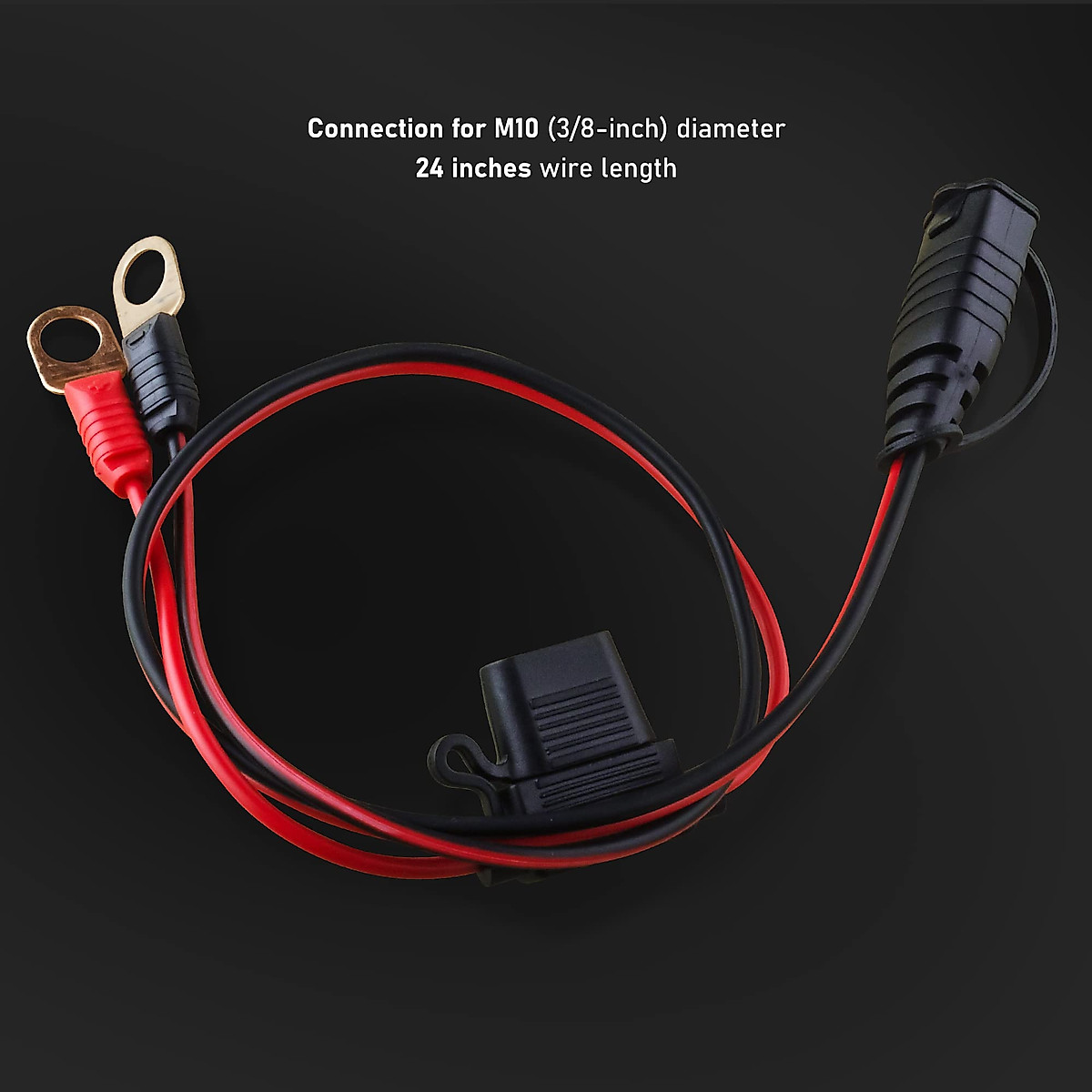 SafeAMP Wire Harness Compatible with NOCO(R) GC008 X-Connect, M10 (3/8in) XL Eyelet Terminal Connector
