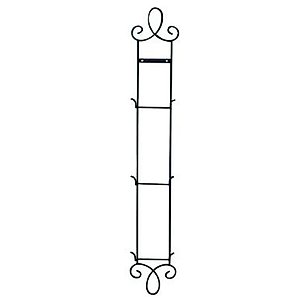 TRIPAR Augusta 3 Tier Vertical Black Plate Rack for Collectible Plates, Plaques, Dishes, & China