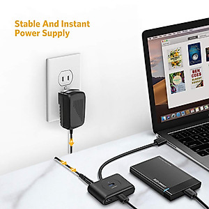 UGREEN AC DC Power Adapter 5V2A - Power Supply Adapter 100-240V, AC Adapter 2000mA, DC Wall Charger Plug with OD: 3.55mm x ID:1.35mm Compatible for Router/USB Hub/TV Box/GPS/Webcam (Exclude Omma Box)