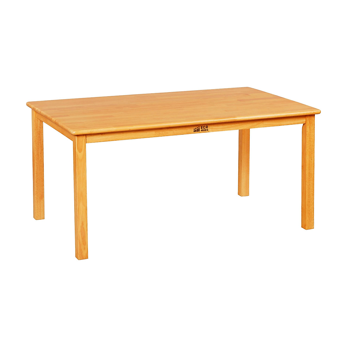 ECR4Kids 30in x 48in Rectangular Hardwood Table with 22in Legs, Kids Furniture, Honey