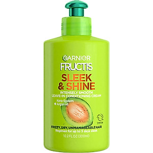 Garnier Fructis Sleek & Shine Intensely Smooth Leave-In Conditioning Cream 10.2 oz (Pack of 3)