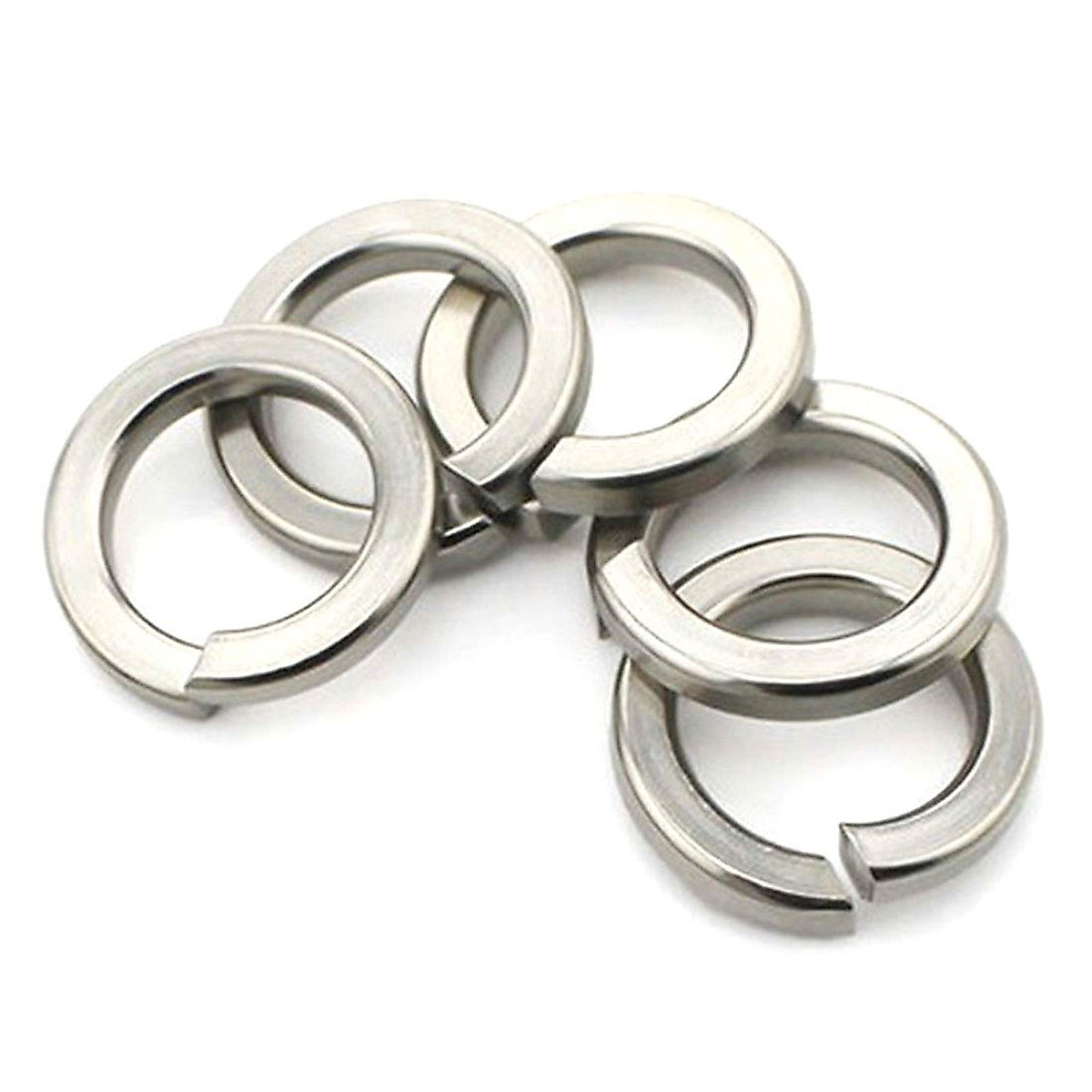 RuiLing 100PCS Split Lock Washer 201 Stainless Steel Spring Lock Washer Elastic Gasket M6