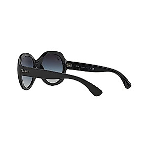 Ray-Ban Women's RB4191 Round Sunglasses, Black, 57mm