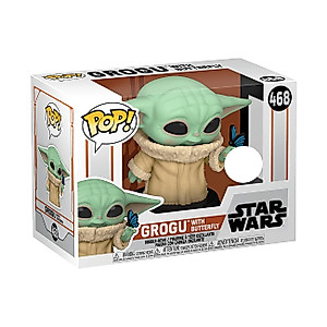 POP Funko Star Wars The Mandalorian The Child Grogu with Butterfly 468 Exclusive Bobblehead