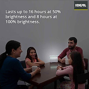 Ideal Security Rechargeable Built-In Battery Operated Emergency Light, White (200 Lumens), Set of 2