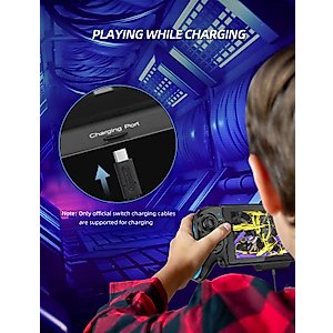 EcRonadX Switch Controllers, Compatible with Nintendo Switch/OLED, One-Piece Switch Pro Controller Replacement for Joypad, Switch Handheld Grip Suitable for Big Handheld Players