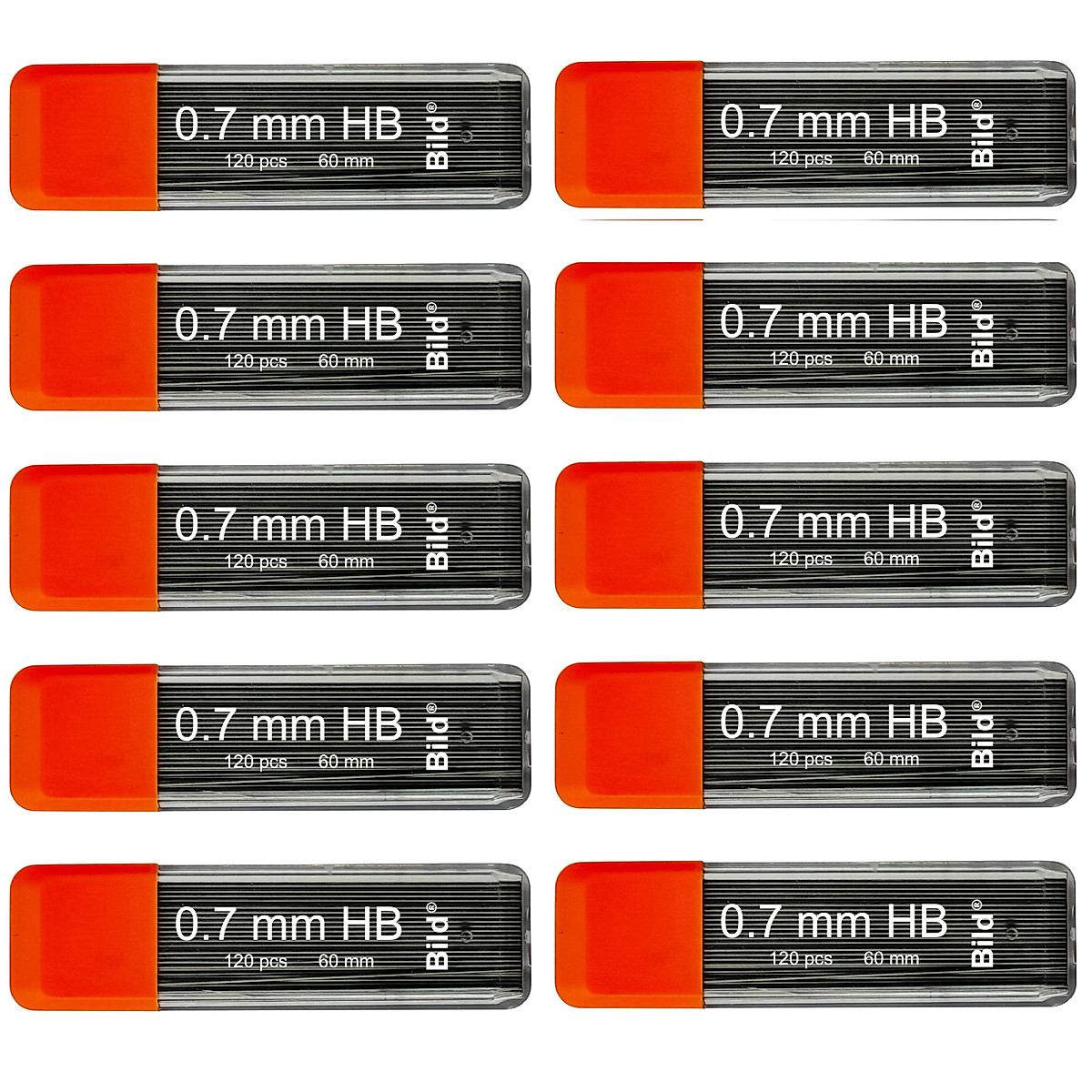 Bild Premium 1200 leads of 0.7 mm Mechanical Pencil Lead Refills (HB Mega, 0.7 mm)