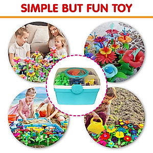 BOTARO Flower Garden Building Toys STEM Educational Toys for Girls, Flower Pretend Gardening Gift for Birthday Chrismas New Year (120PCS)
