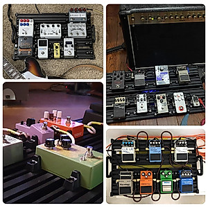 Guitar Pedalboard - Guitto Fixture Blocks Fixed Effects Pedal board Aluminum Alloy Super Light with Carry Bag, No More Velcro (GPB-02 Medium Size: 51.7x33.2cm)