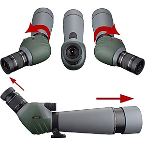 Gosky 20-60x80 Dual Focusing ED Spotting Scope - Ultra High Definition Optics Scope with Carrying Case and Smartphone Adapter for Target Shooting Hunting Bird Watching Wildlife Astronomy Scenery