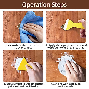 BONCART Wood Filler,Wood Putty,Wood Filler Paintable,Wood Repair Putty Stainable,9.87 Ounce White wood filler,Wood furniture repair kit,Quickly repair any broken and defective wooden furniture