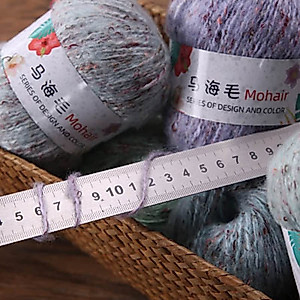 Mohair Yarn for Woven Hand Knitting Crochet Knitting for Sweater Scarf Hathilos 50g/Ball (Color : 13)
