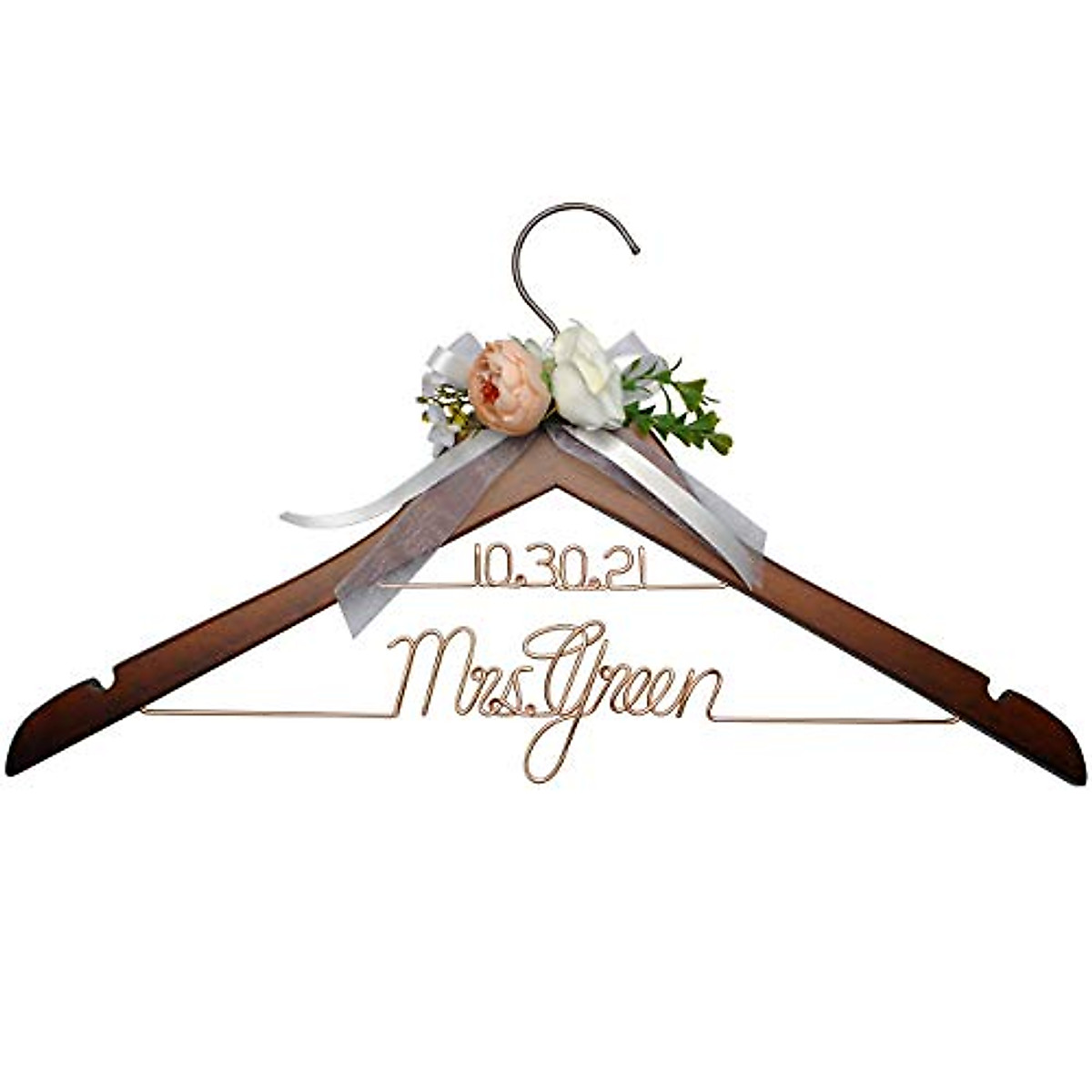Bride hanger, wedding hanger, Mr & Mrs hanger, custom hanger, bridesmaid, maid, personalized bridal hanger (date/letter), doctor, graduation dress hanger