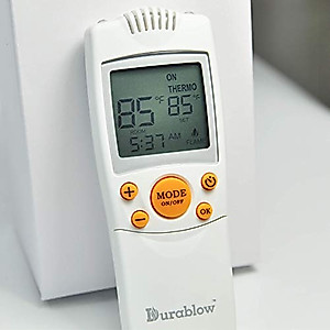 Durablow TR1003 On/Off Gas Fire Fireplace Remote Control Kit + Thermostat + Timer with LCD Screen for Millivolt Valve, IPI Module, Replaces Wall Switch | Thermostat, Wireless Thermostat Control Module