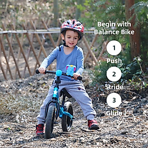 JOYSTAR 12 Inch Balance Bike for 18months, 2, 3, 4, and 5 Years Old Boys and Girls - Lightweight Toddler Bike with Adjustable Handlebar and Seat - No Pedal Bikes for Kids Birthday Gift