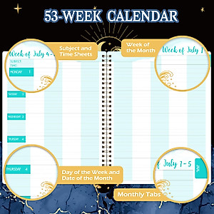 Teacher Planner 2024-2025 - Academic Lesson Planner, July 2024 - June 2025, 8'' x 10'', Lesson Plan Book, Weekly & Monthly Lesson Planner with Quotes, Weekly Activity Schedule, Great Teacher's Gifts