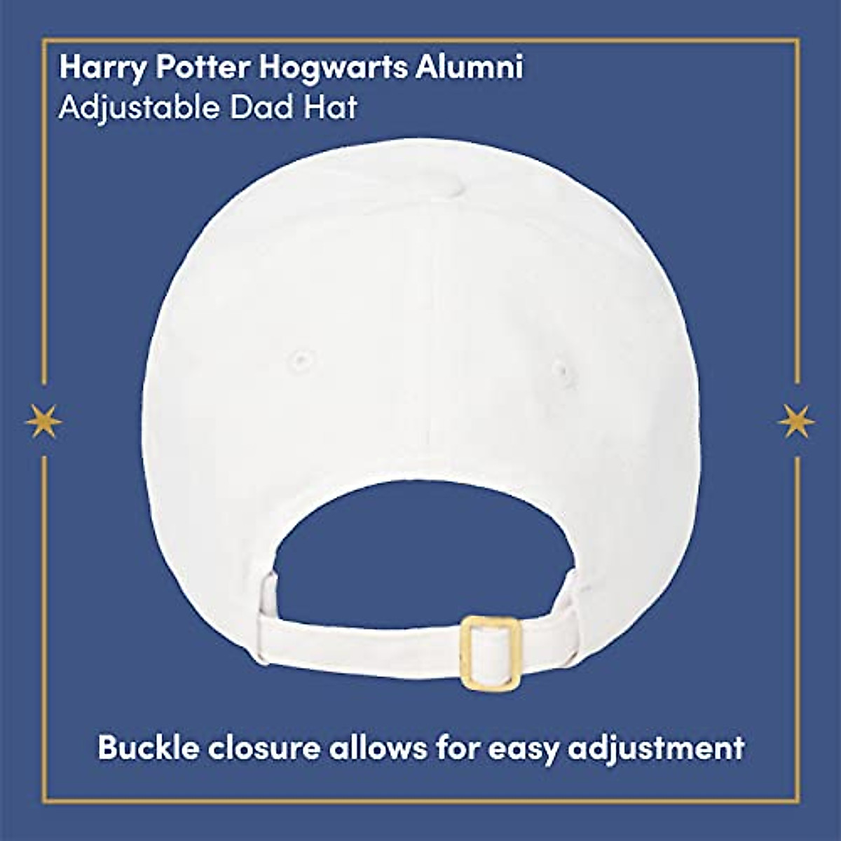 Harry Potter Hogwarts Alumni Adjustable Dad Hat, White, One Size