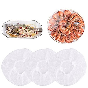 Fresh Keeping Bags 100 pcs, Food Cover, Plastic Bowl Covers Reusable, Plastic Wrap with Elastic for Fruit Vegetable, Meat and Food
