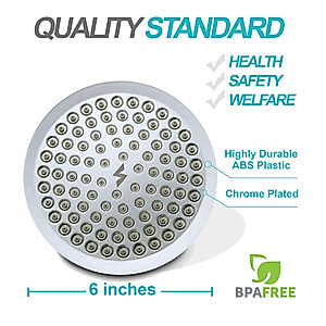 SparkPod Chrome High-Pressure Rain Shower Head with Matching 11" Shower Arm Extension - Control angle and height of your shower head for the Ultimate Experience Shower - 1-min Installation